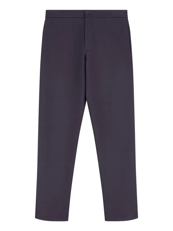 Giorgio Armani Cotton Double-jersey Trousers - Navy_blue