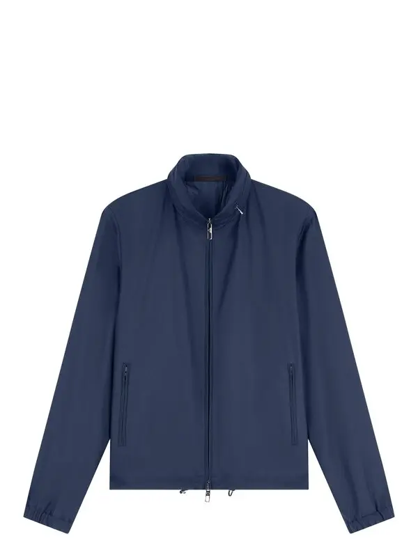 Giorgio Armani Icon Cashmere-blend Gabardine Blouson - Navy Blue