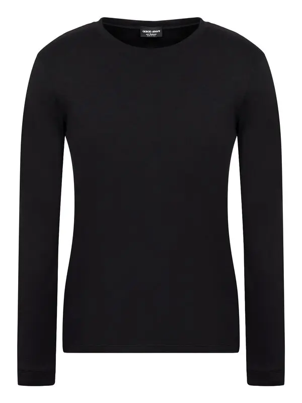 Giorgio Armani Pure Cashmere Interlock Jumper - Black