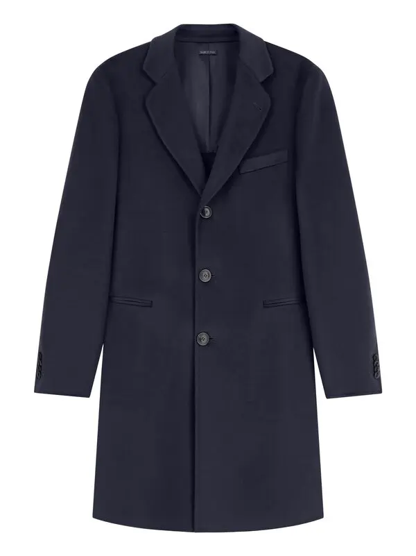 Giorgio Armani Long Cashmere Coat - Navy_blue