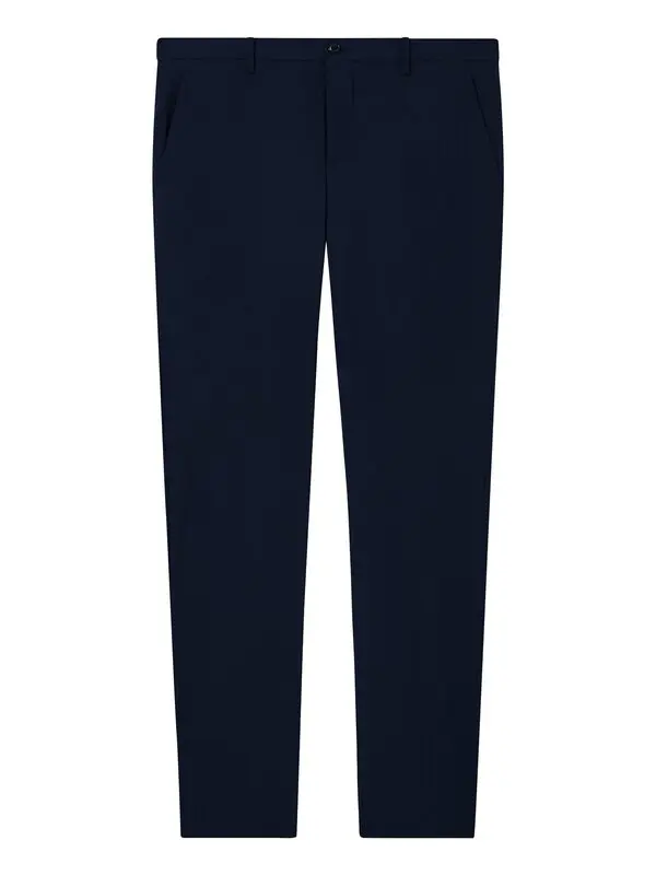 Giorgio Armani Virgin Wool Trousers - Navy Blue