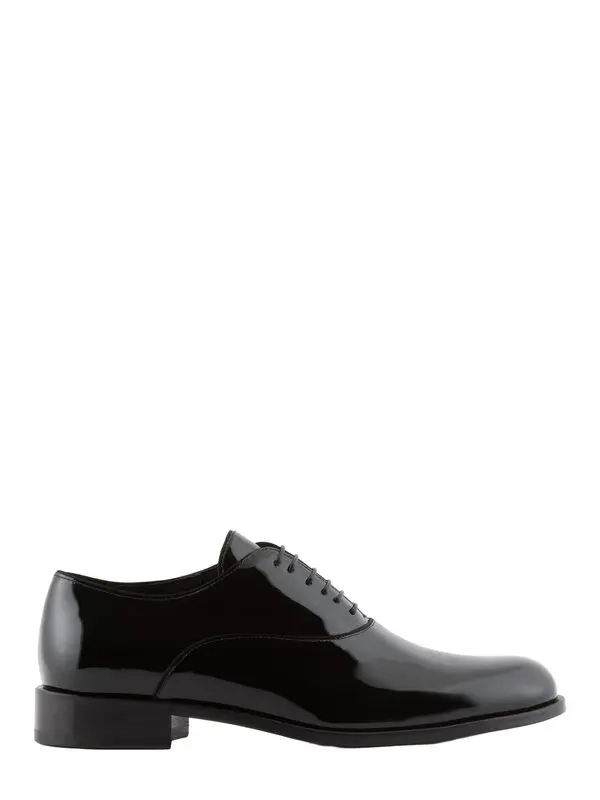Giorgio Armani Patent Leather Oxfords - Black