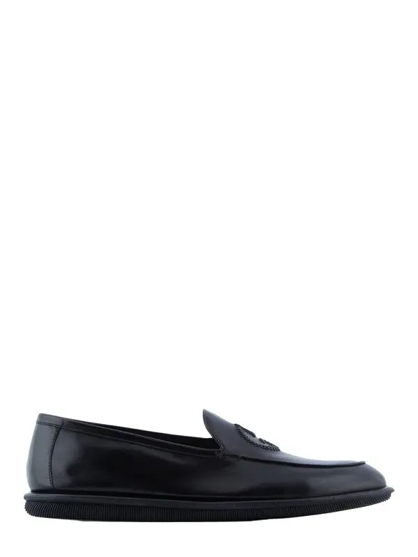 Giorgio Armani Vintage Nappa Leather Loafers - Black