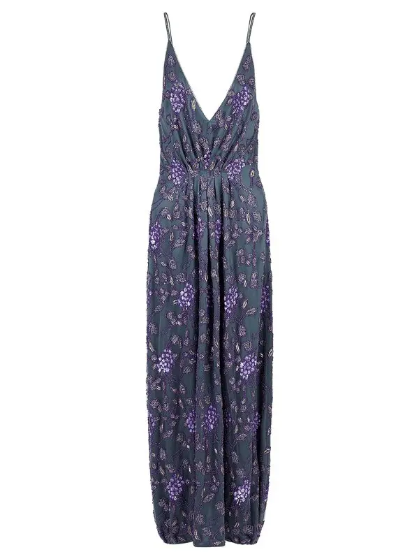 Giorgio Armani Embroidered Long Dress - Patterned