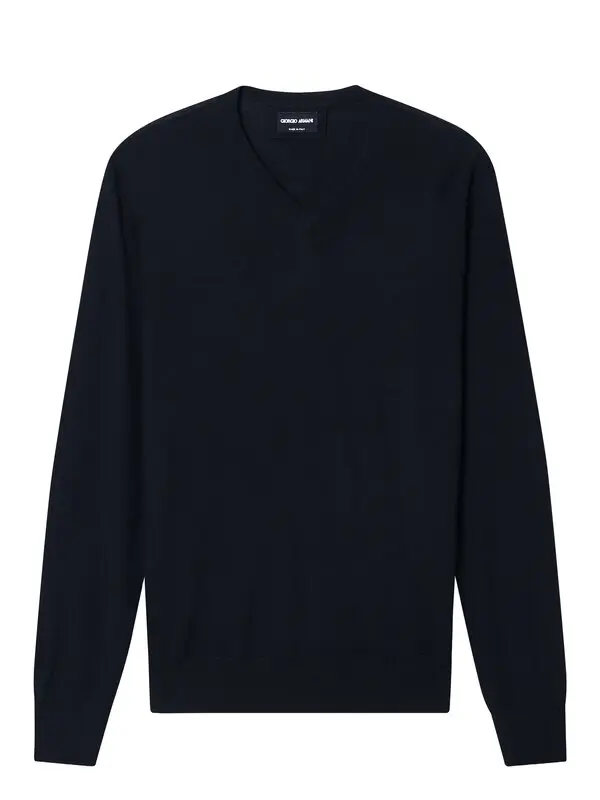 Giorgio Armani Pure Virgin Wool Jumper - Black