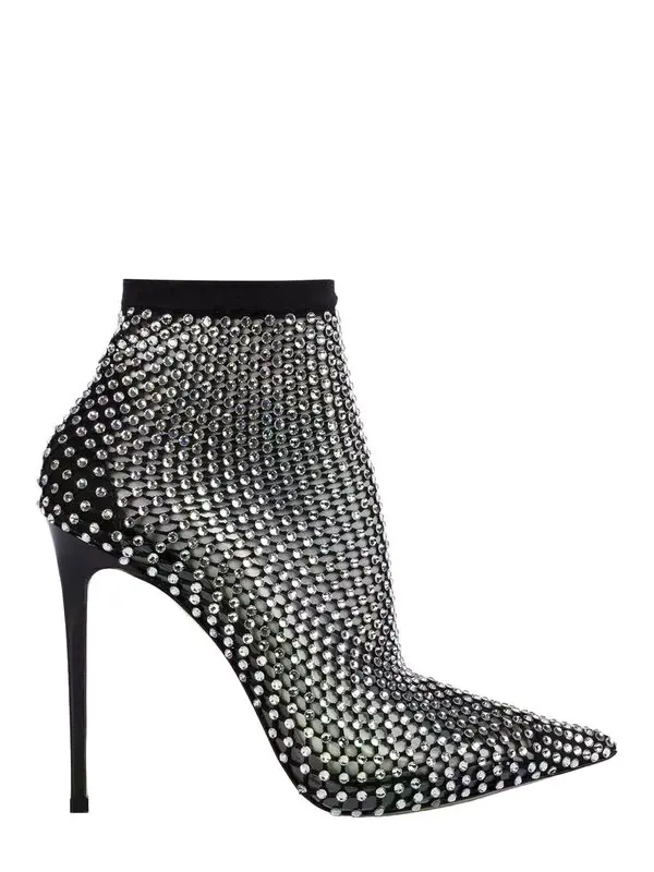 LE SILLA Gilda 85mm Crystal-embellished Boots - Black