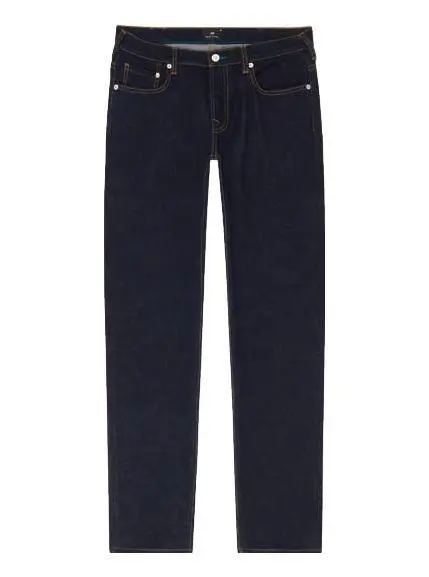 Paul Smith Tapered-fit 'crosshatch Stretch' Jeans - Blue