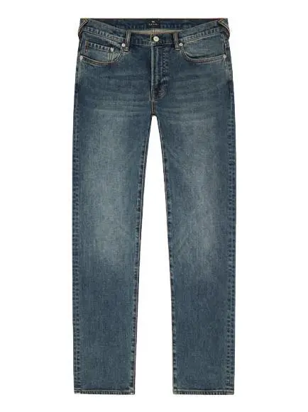 Paul Smith Tapered-fit 'crosshatch Stretch' Rinse Jeans - Blue