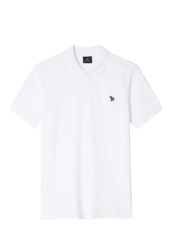 Paul Smith Cotton-piqué Zebra Logo Polo Shirt - White