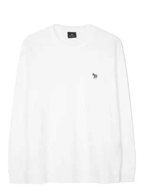Paul Smith Cotton Zebra Logo Long-sleeve T-shirt - White