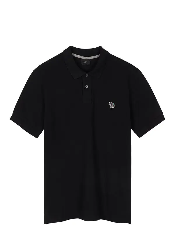 Paul Smith Cotton-piqué Zebra Logo Polo Shirt - Black