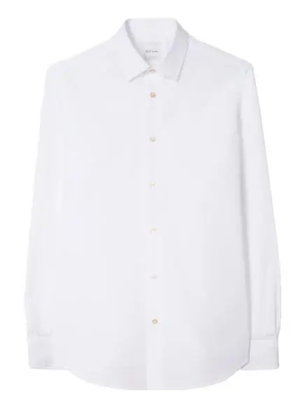 Paul Smith Tailored-fit Cotton 'signature Stripe' Cuff Shirt - White