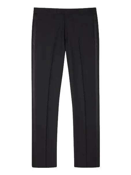 Paul Smith Slim-fit Wool-mohair Evening Pants - Black