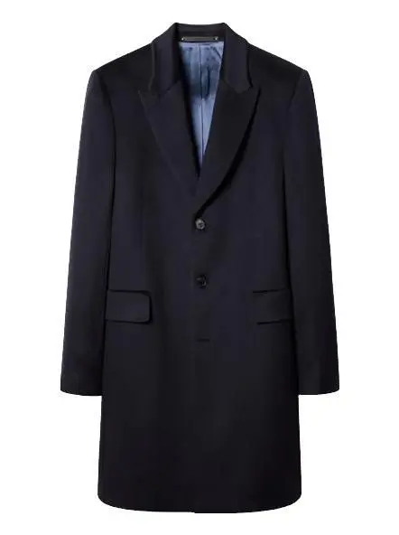 Paul Smith Cashmere Epsom Coat - Blue