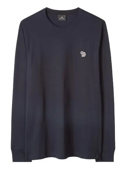 Paul Smith Cotton Zebra Logo Long-sleeve T-shirt - Blue