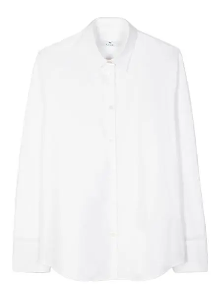 Paul Smith Cotton 'spray Swirl' Cuff Shirt - White