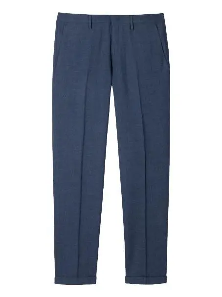 Paul Smith Slim-fit Wool Nep Trousers - Blue