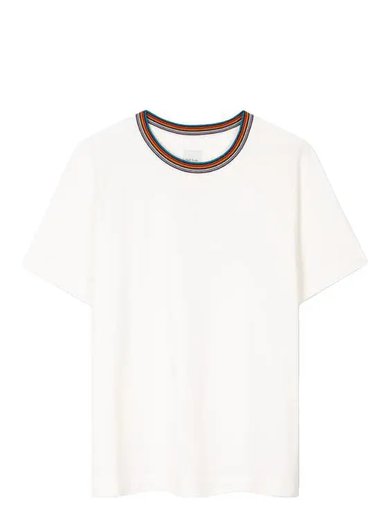 Paul Smith Cotton 'signature Stripe' T-shirt - White