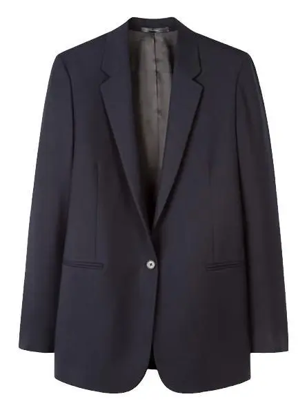 Paul Smith Wool Travel Blazer - Blue