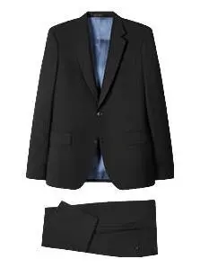 Paul Smith The Soho Tailored-fit Wool 'a Suit To Travel - Black
