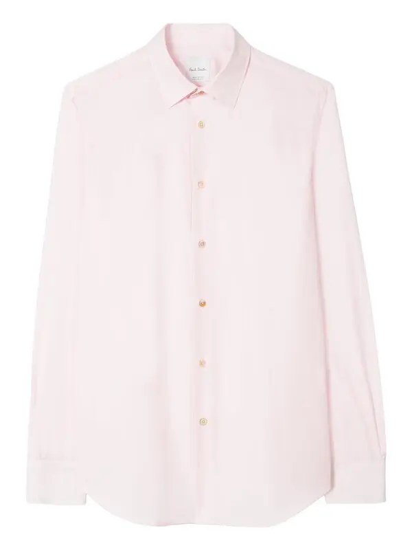 Paul Smith Tailored-fit Cotton 'artist Stripe' Cuff Shirt - Pink
