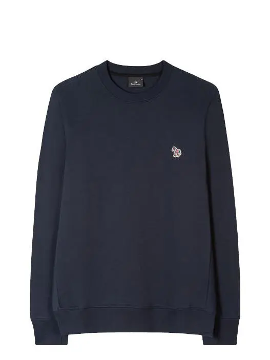 Paul Smith Cotton Zebra Logo Sweatshirt - Blue