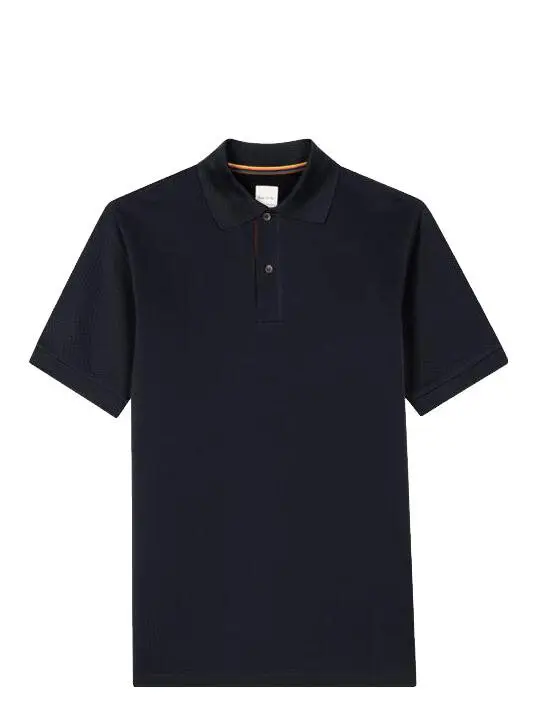 Paul Smith Cotton 'artist Stripe' Placket Polo Shirt - Blue