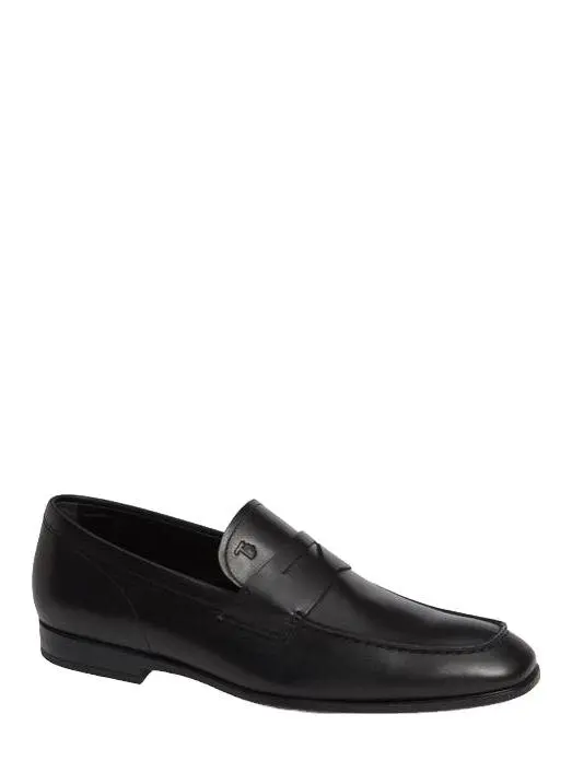 TOD'S Leather Penny Loafer - Black