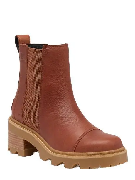 Sorel Joan Now Waterproof Chelsea Boot - Rustic Brown/gum