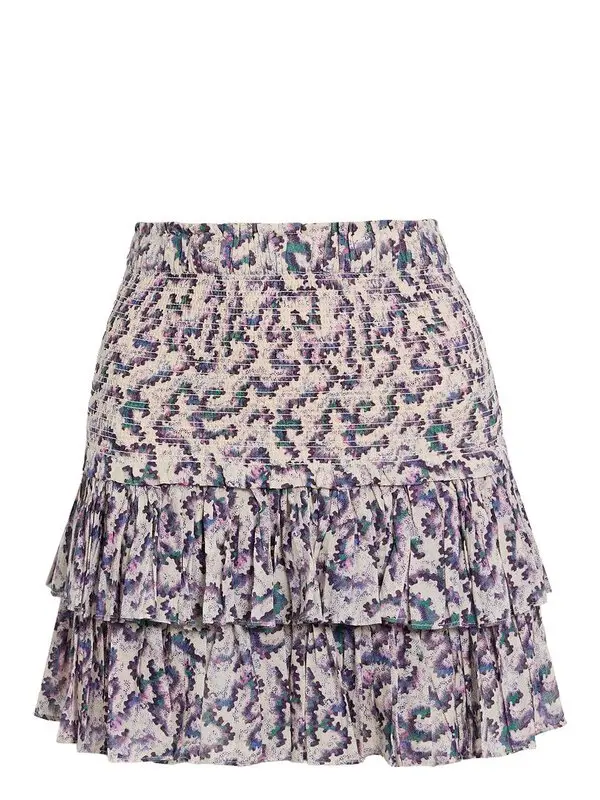 MARANT ETOILE Naomi Floral-print Mini Skirt - Purple
