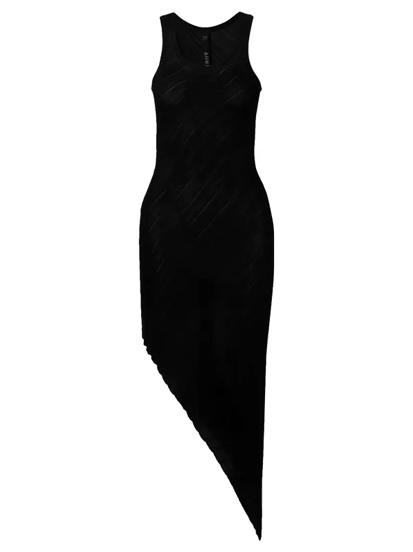 PETAR PETROV Alic Asymmetric Midi Dress - Black