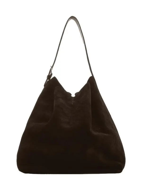 TOTEME Belted Suede Tote Bag - Brown