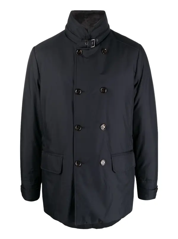 MOORER Kurt-gf Padded Coat - Blue