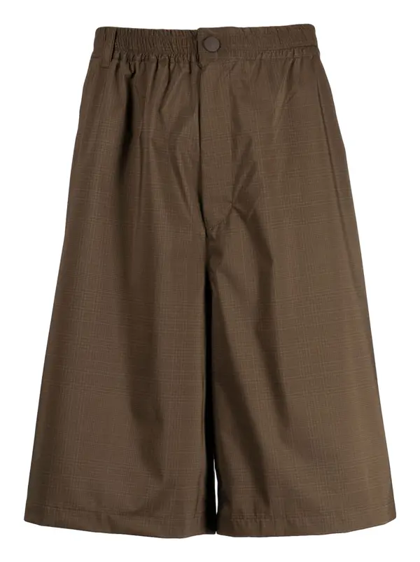 WHITE MOUNTAINEERING Straight-leg Elasticated Shorts - Brown