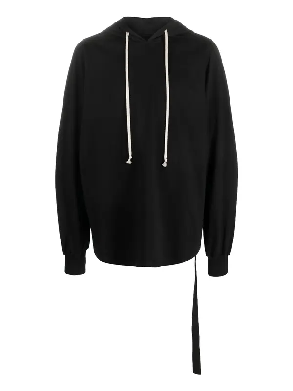Rick Owens Jumbo Cut-out Cotton Hoodie - Black