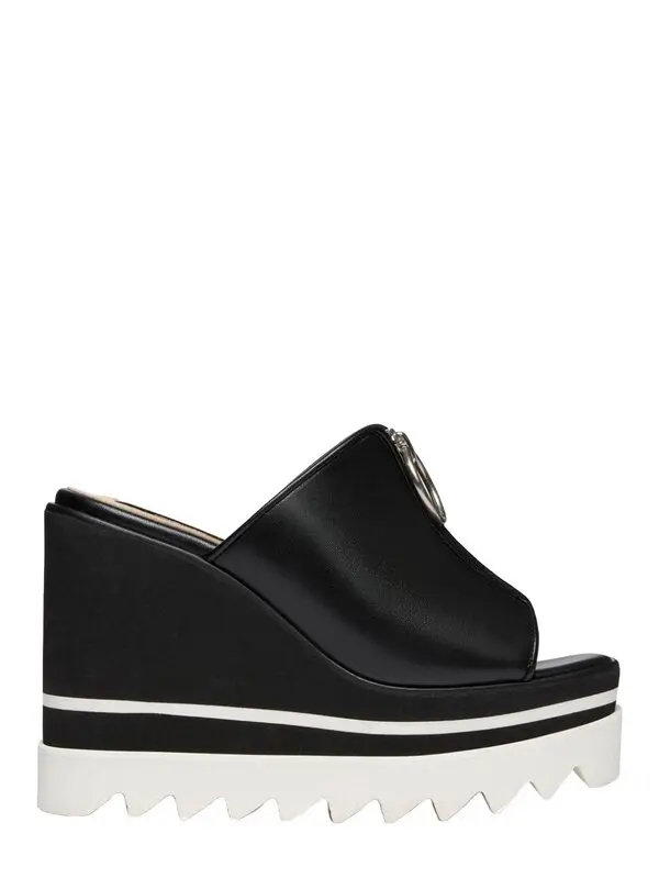 Stella McCartney 80mm Wedge Sandals - Black