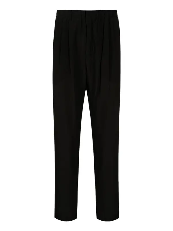 HANDRED Pleated Loose-fit Trousers - Black