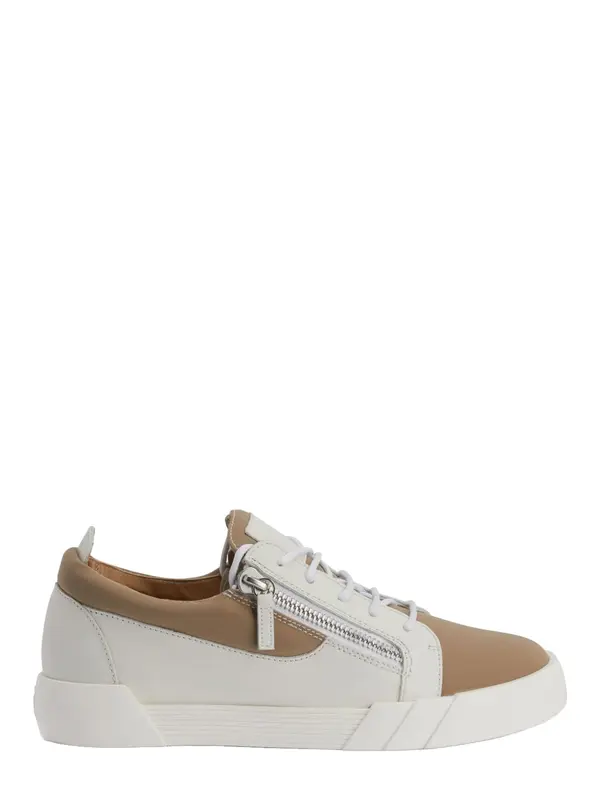 GIUSEPPE ZANOTTI Frankie Leather Low-top Sneakers - Neutrals