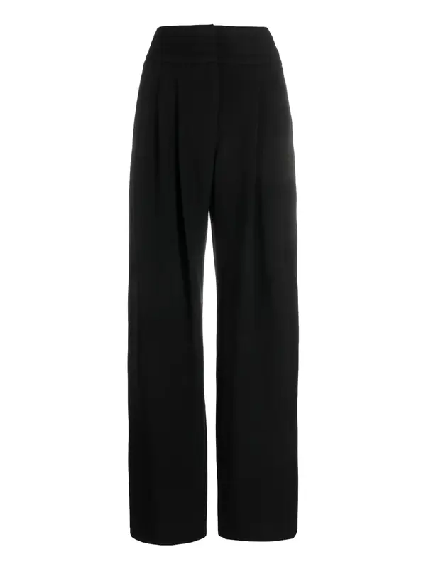 IRO PARIS Pleat-detail Wide-leg Trousers - Black