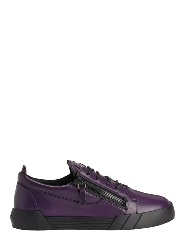 GIUSEPPE ZANOTTI Frankie Low-top Leather Sneakers - Purple