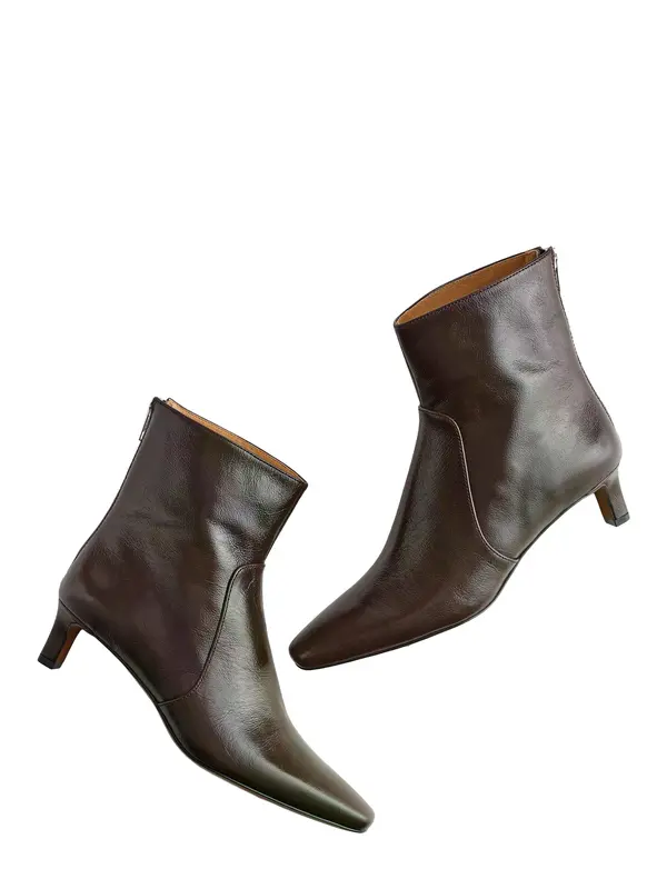 Madewell The Dimes Kitten-heel Ankle Boots - Turkish Coffee