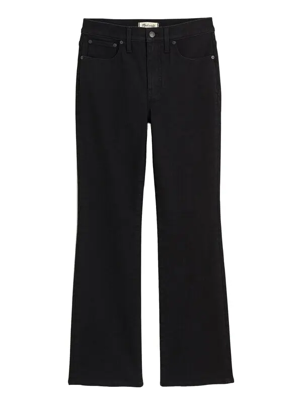 Madewell Kick Out Crop Flare Jeans - Black Rinse Wash