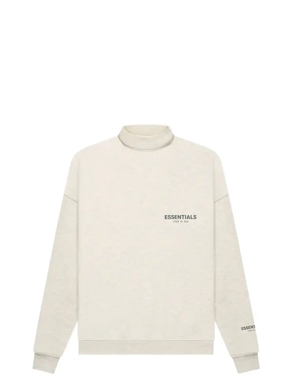 Fear Of God Pullover Mockneck 'light Heather Oatmeal - Cream