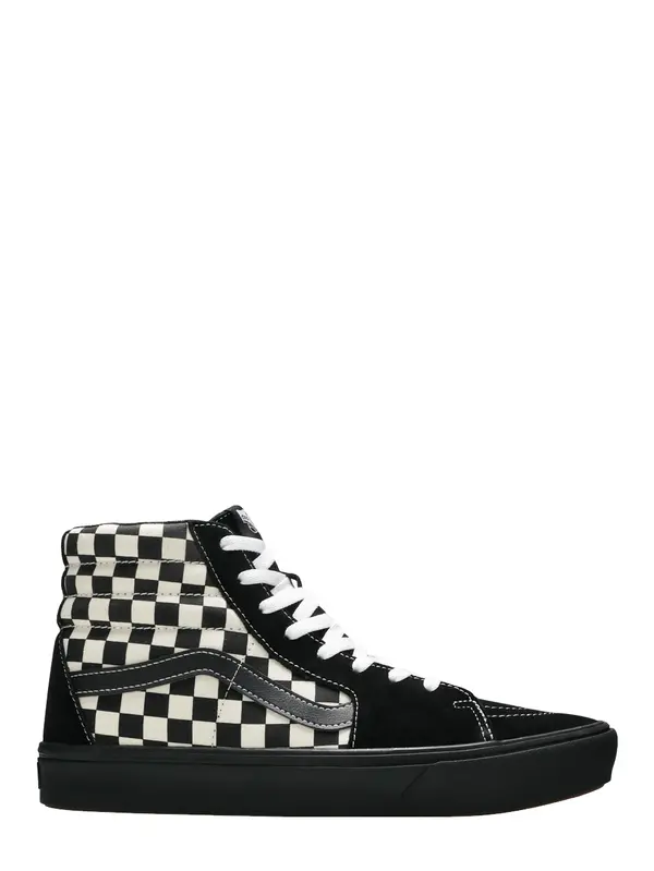 VANS Sk8-hi Comfycush Mixed Media Checker Sneakers - Black