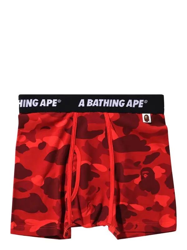 A BATHING APE Color Camo Trunks - Red