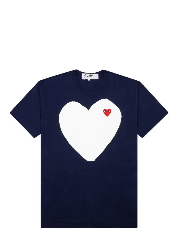 Play Comme Des Garcon Heart Graphic T-shirt - Blue