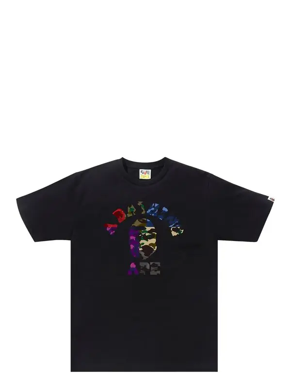 A BATHING APE Mix Camo College Tee - Black