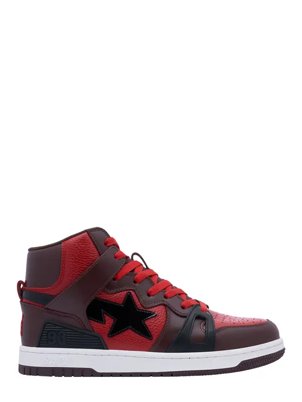 BAPE Bapesta 93 Hi Sneakers - Red
