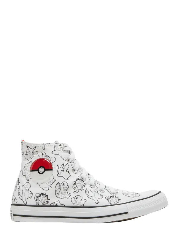 CONVERSE Pokemon X Chuck Taylor All Star High 'poke Ball' Sneakers - White