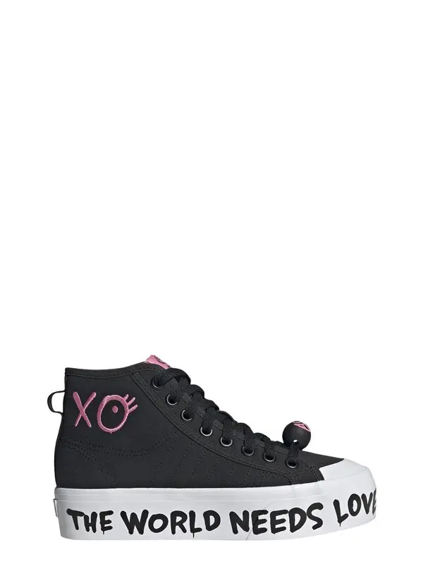 Adidas André Saraiva X Wmns Nizza Platform Mid 'xo - Black